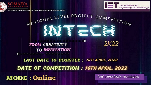 National Level Project Competition : INTECH 2K22 | SVU