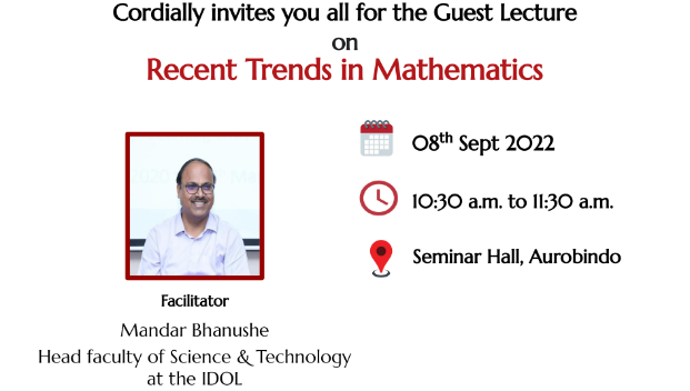 Guest Lecture on Recent Trends in Mathematics | SVU