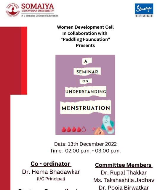 A Seminar on UNDERSTANDING MESTRUATION | SVU