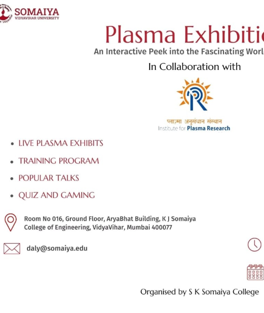 Plasma Exhibition in collaboration with Institute of Plasma Research | SVU