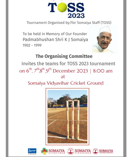 SOMAIYA CRICKET TOSS 2023 | SVU